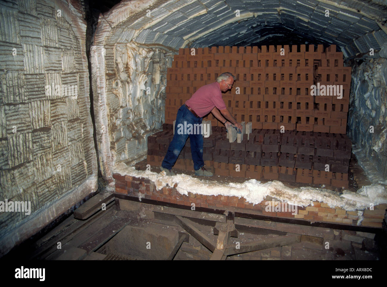 Brick made by hand in a traditional way from local clay in the Forest ...