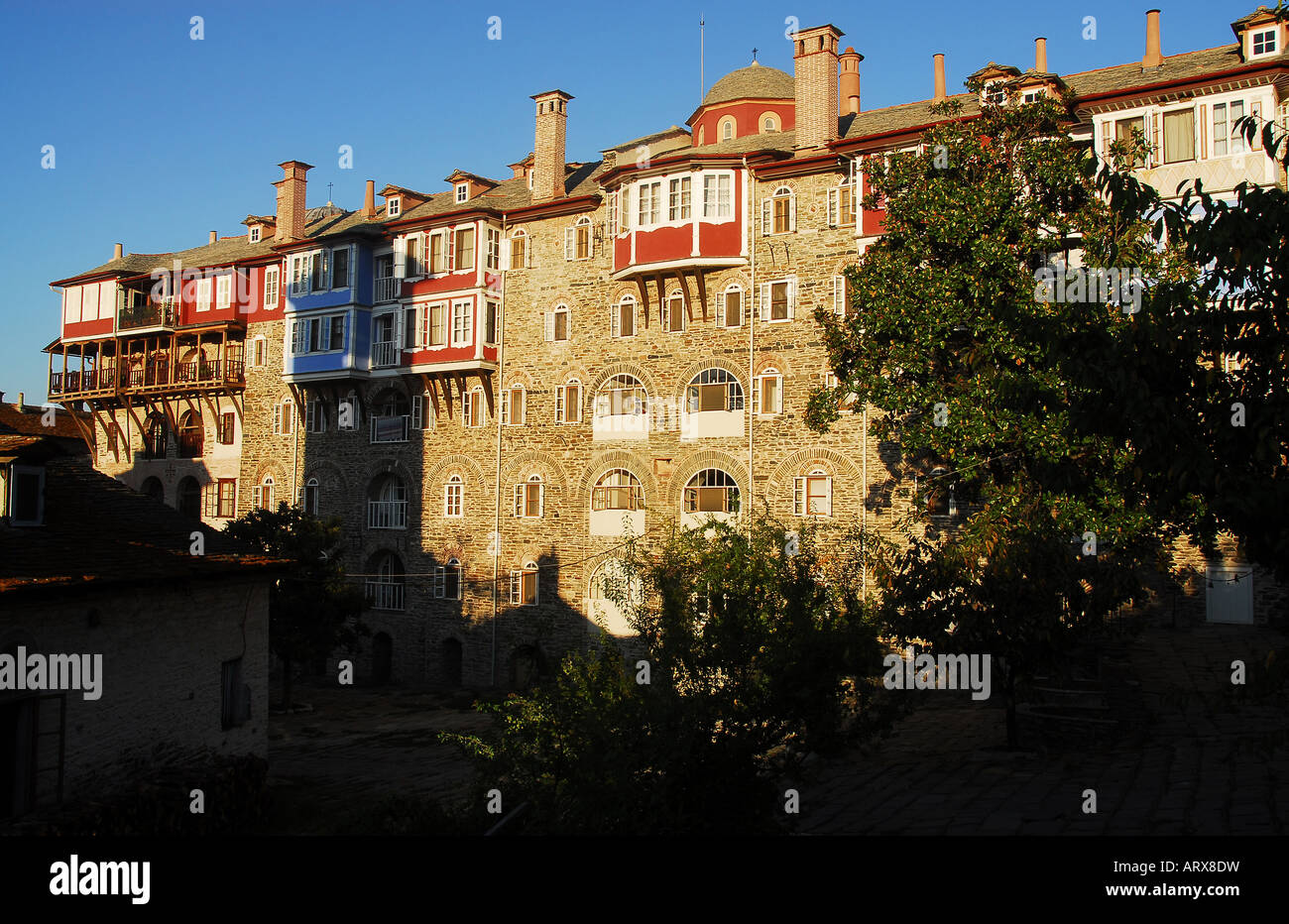 Vatopedi monastery Mount Athos Halkidiki Greece Stock Photo - Alamy