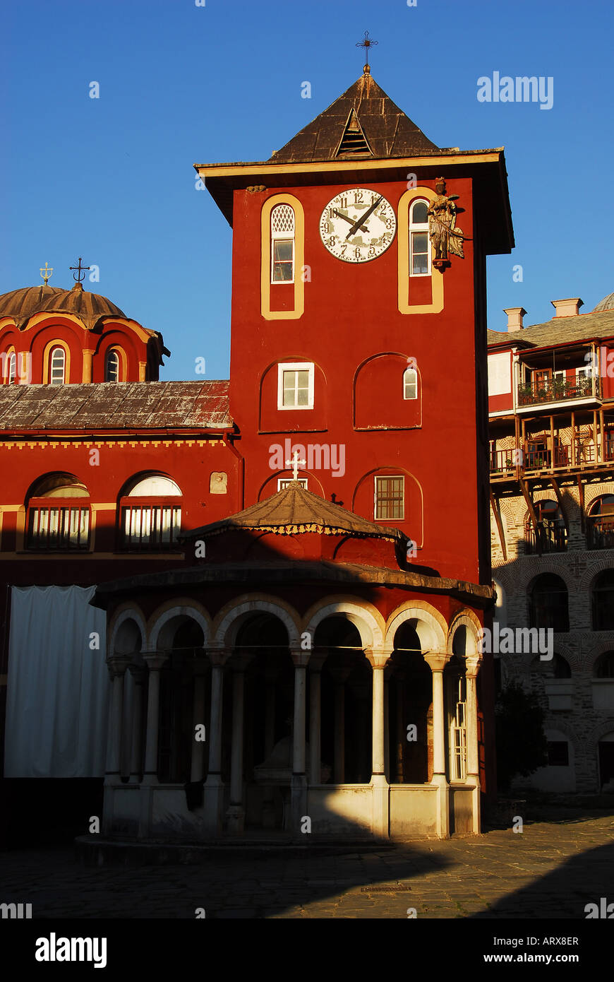 The Bell Tower Vatopedi monastery Mount Athos Halkidiki Greece Stock ...