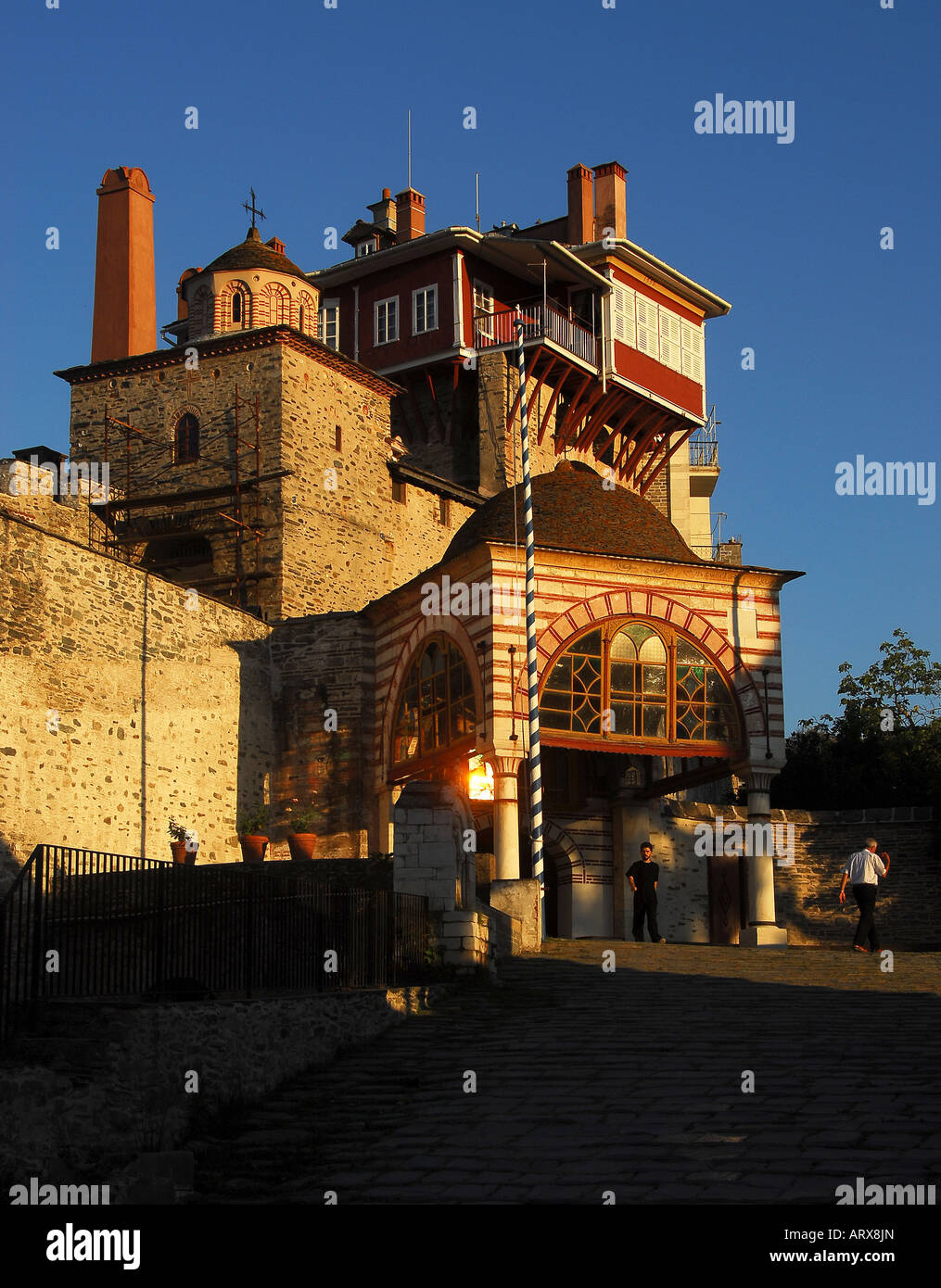 Vatopedi monastery Mount Athos Halkidiki Greece Stock Photo - Alamy