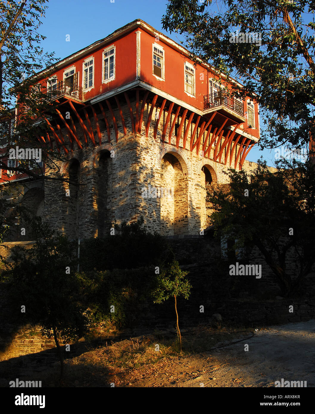 Vatopedi monastery Mount Athos Halkidiki Greece Stock Photo - Alamy