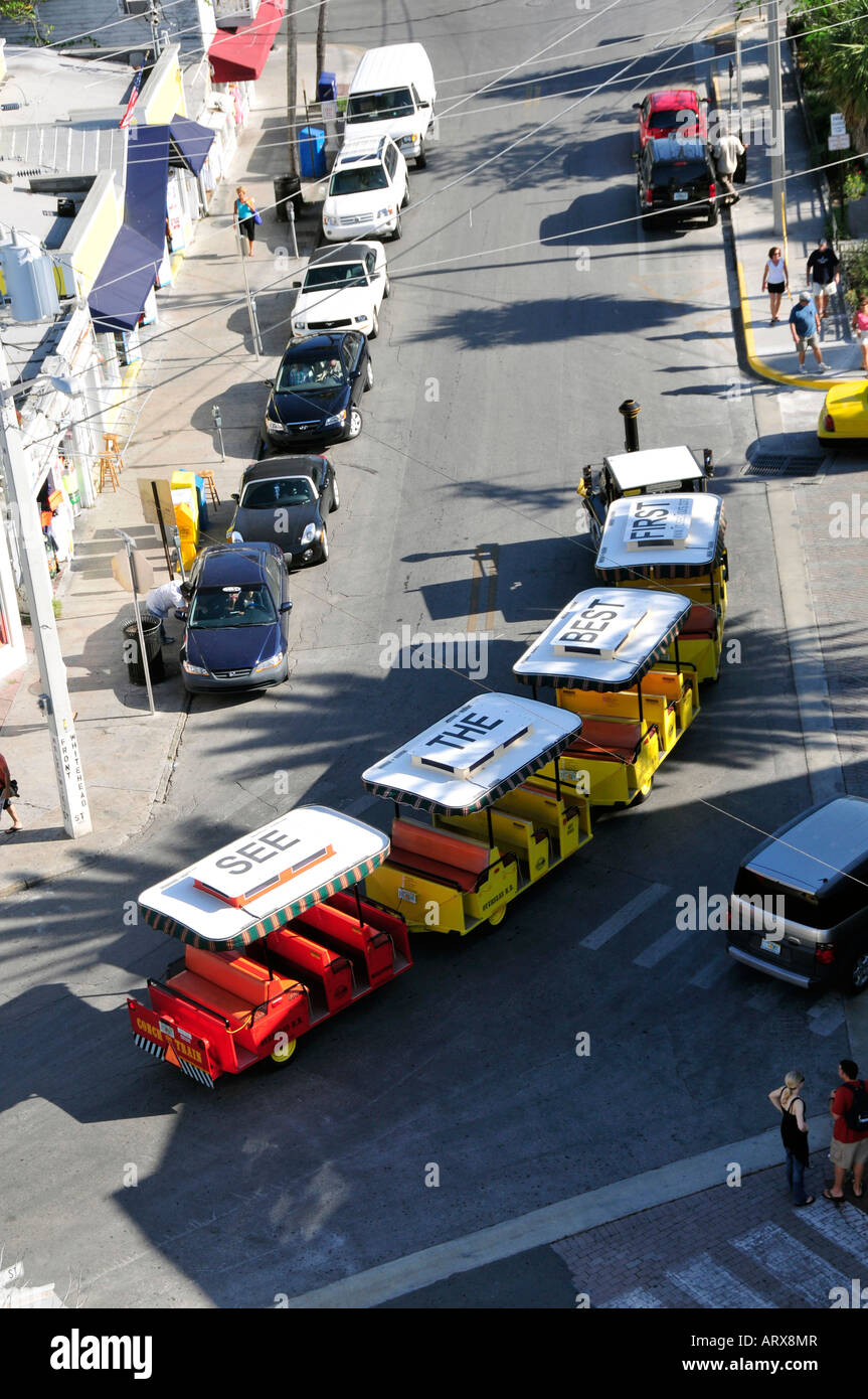 Conch Tour Train at Key West Florida Stock Photo - Alamy