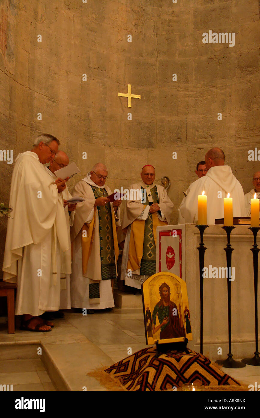 Latin Patriarch conducting the Ordination ceremony of Brother Olivier ...