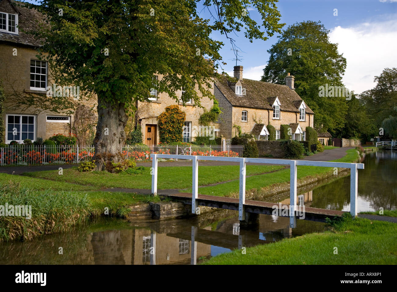 Lower Slaughter Village in the Cotswolds Gloucestershire UK Summer ...