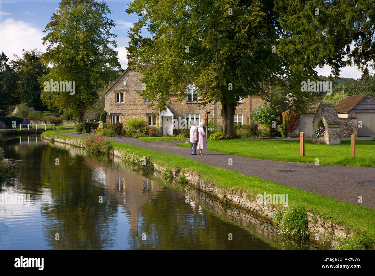 Lower Slaughter Village in the Cotswolds Gloucestershire UK Summer ...