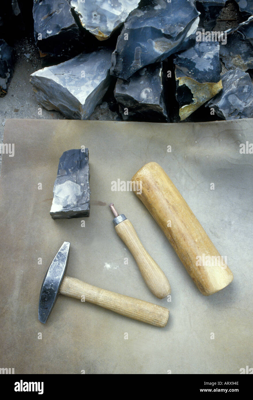 The tools used by TV archaeologist Phil Harding is a flint knapper its ...