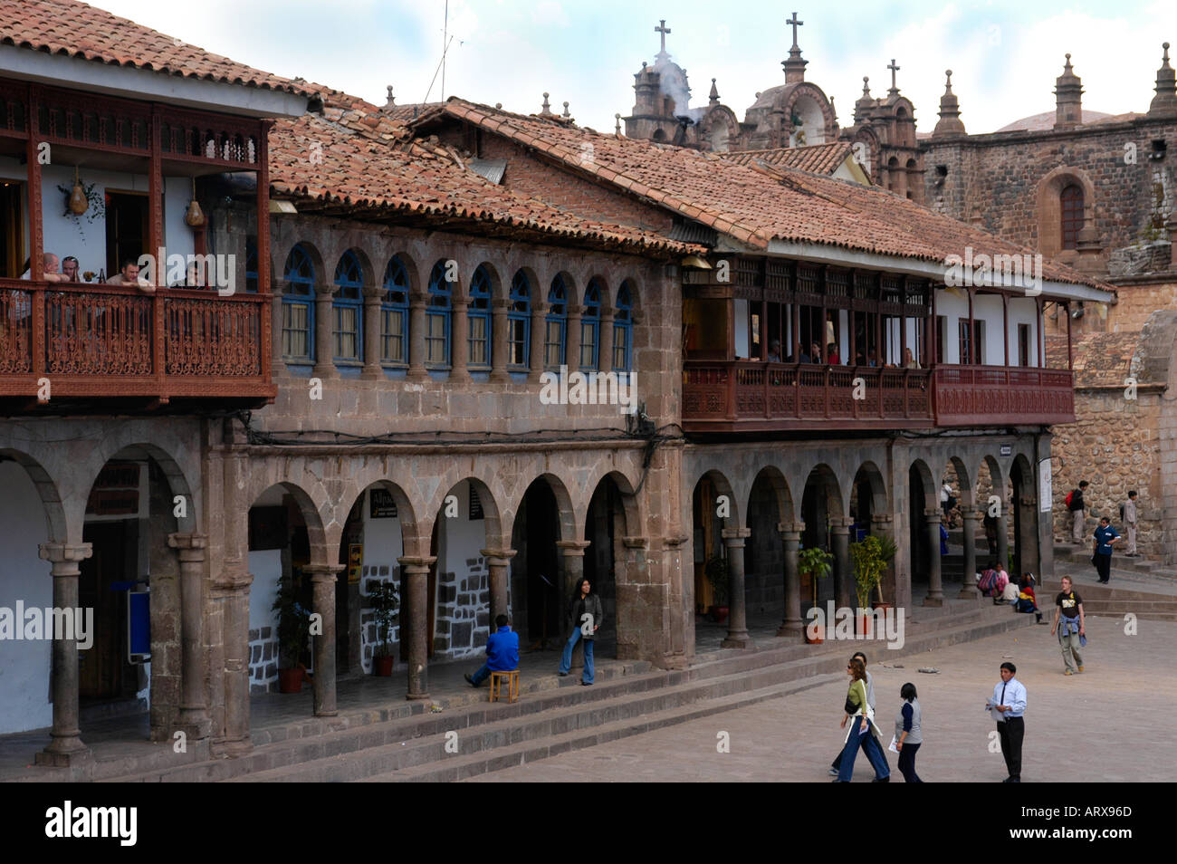 Peru Colonial buildings in Cusco Stock Photo - Alamy