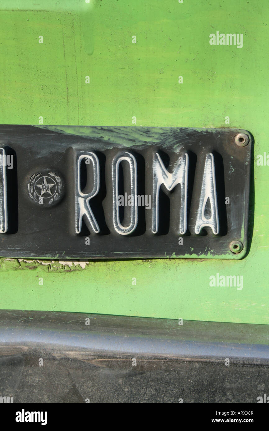 Number plate roma rome hi-res stock photography and images - Alamy