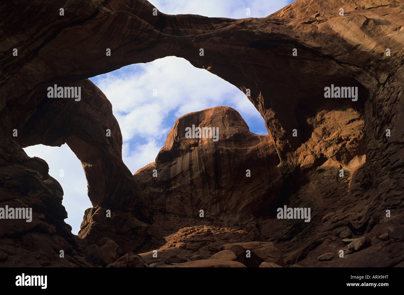 Double Arch, Arches National Park, Utah Stock Photo - Alamy