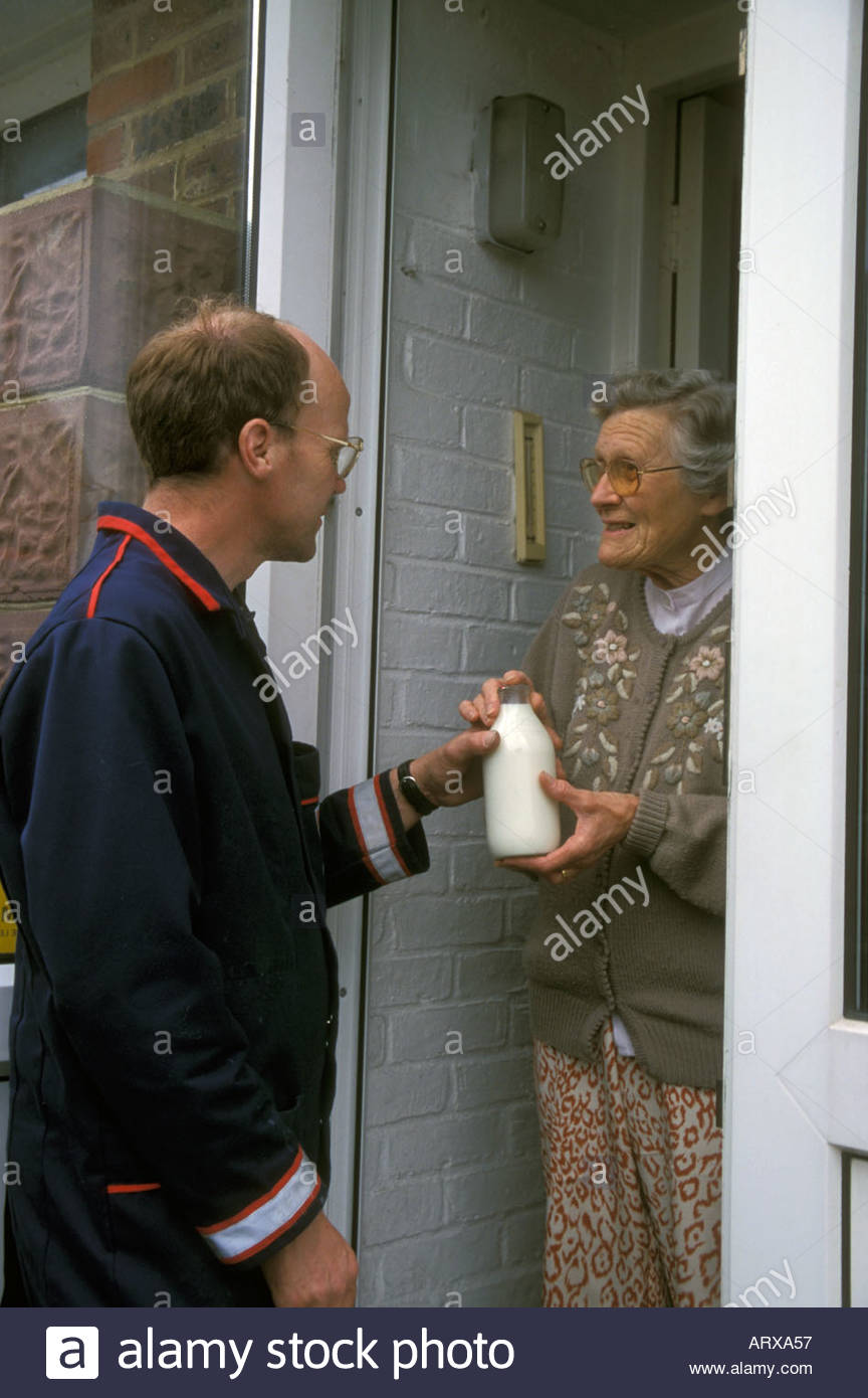 Milkman Delivering Milk Stock Photos & Milkman Delivering Milk Stock ...