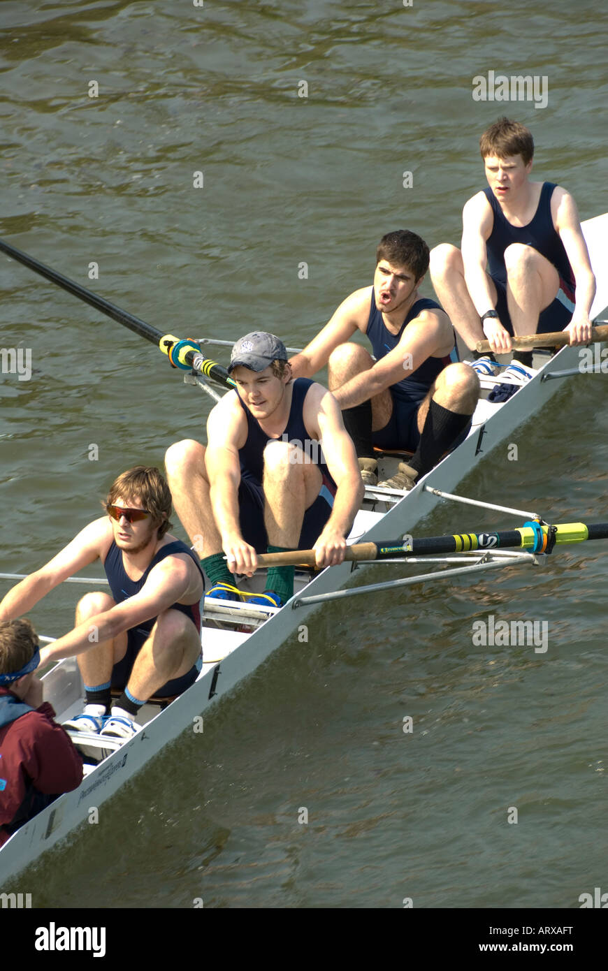 4 man rowing boat hi-res stock photography and images - Alamy