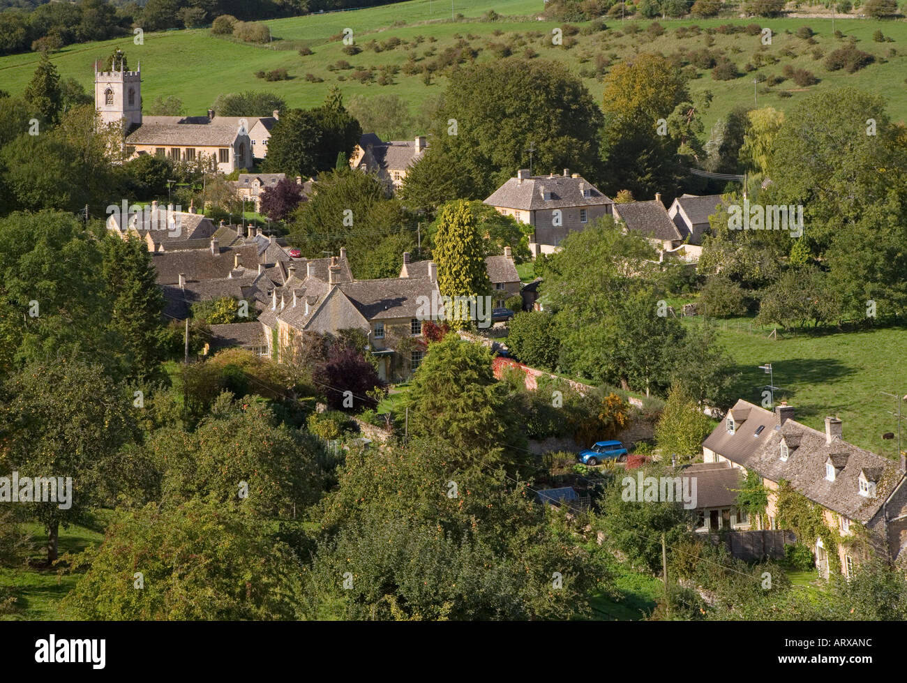 Naunton Village Cotswolds UK Autumn Stock Photo - Alamy