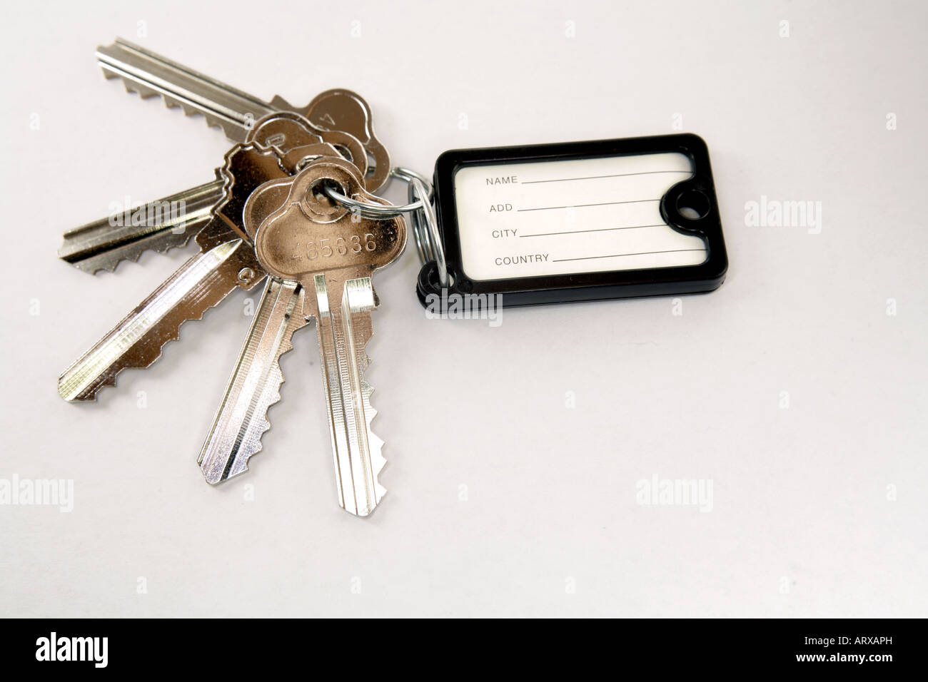Keys on keyring Stock Photo - Alamy
