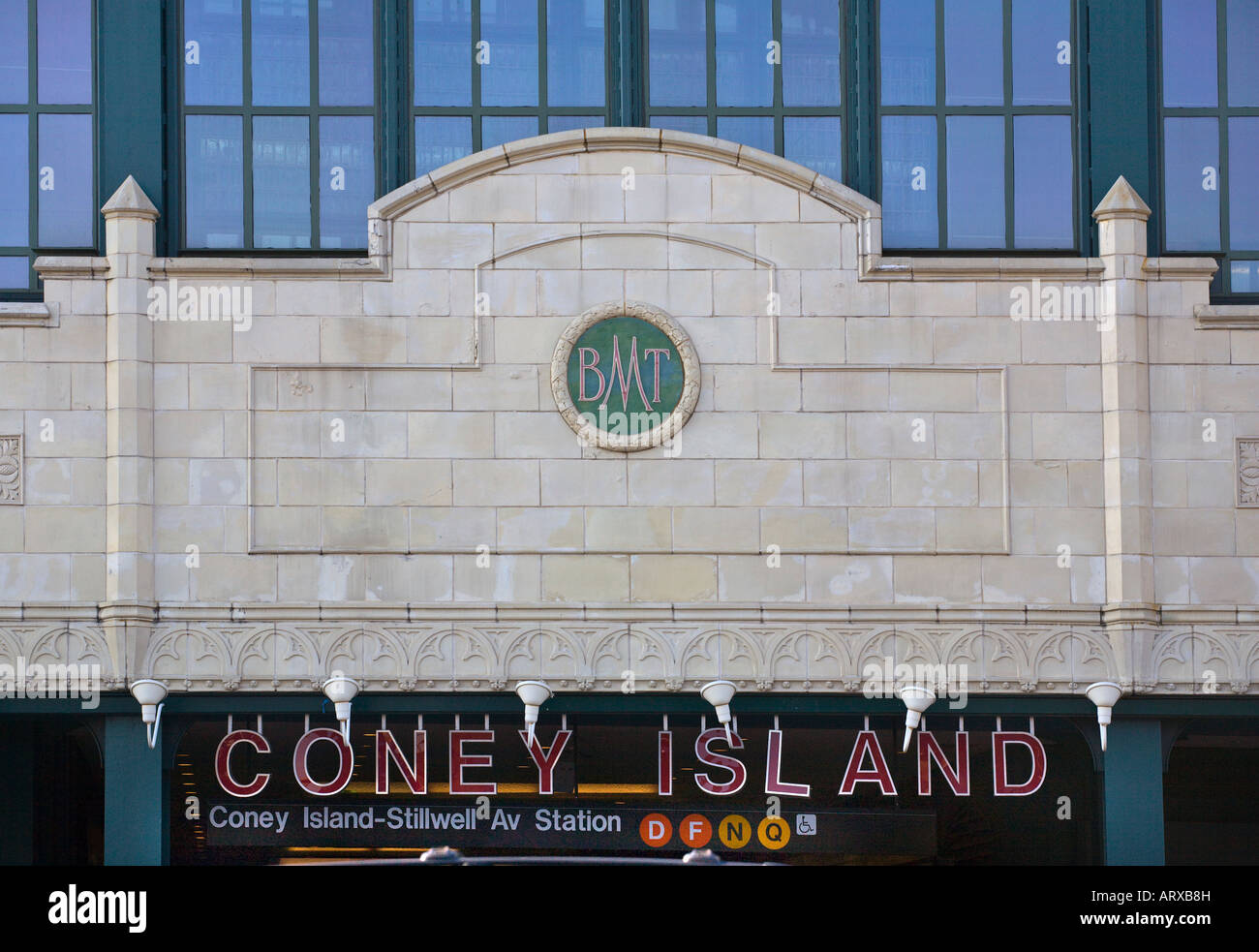 Entrance to the CONEY ISLAND subway station NEW YORK CITY Stock Photo ...