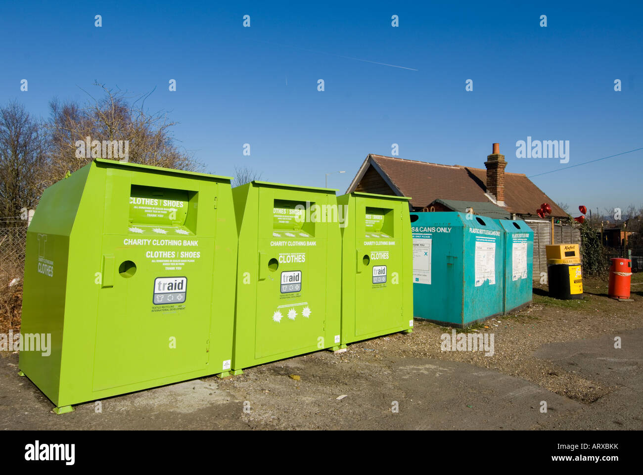 Recycling Point Shalford Surrey UK Stock Photo - Alamy
