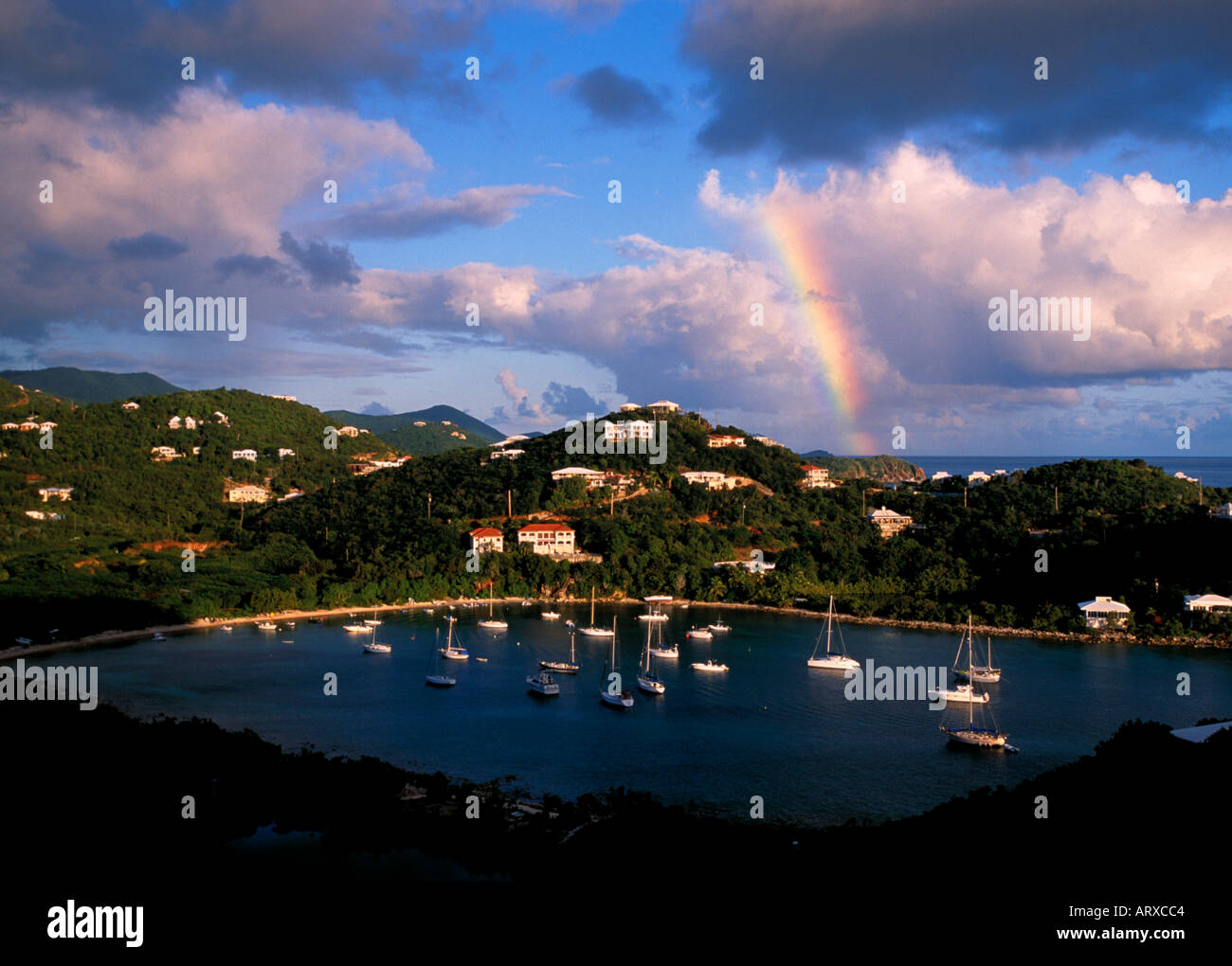 Chocolate Bay with Rainbow Stock Photo - Alamy