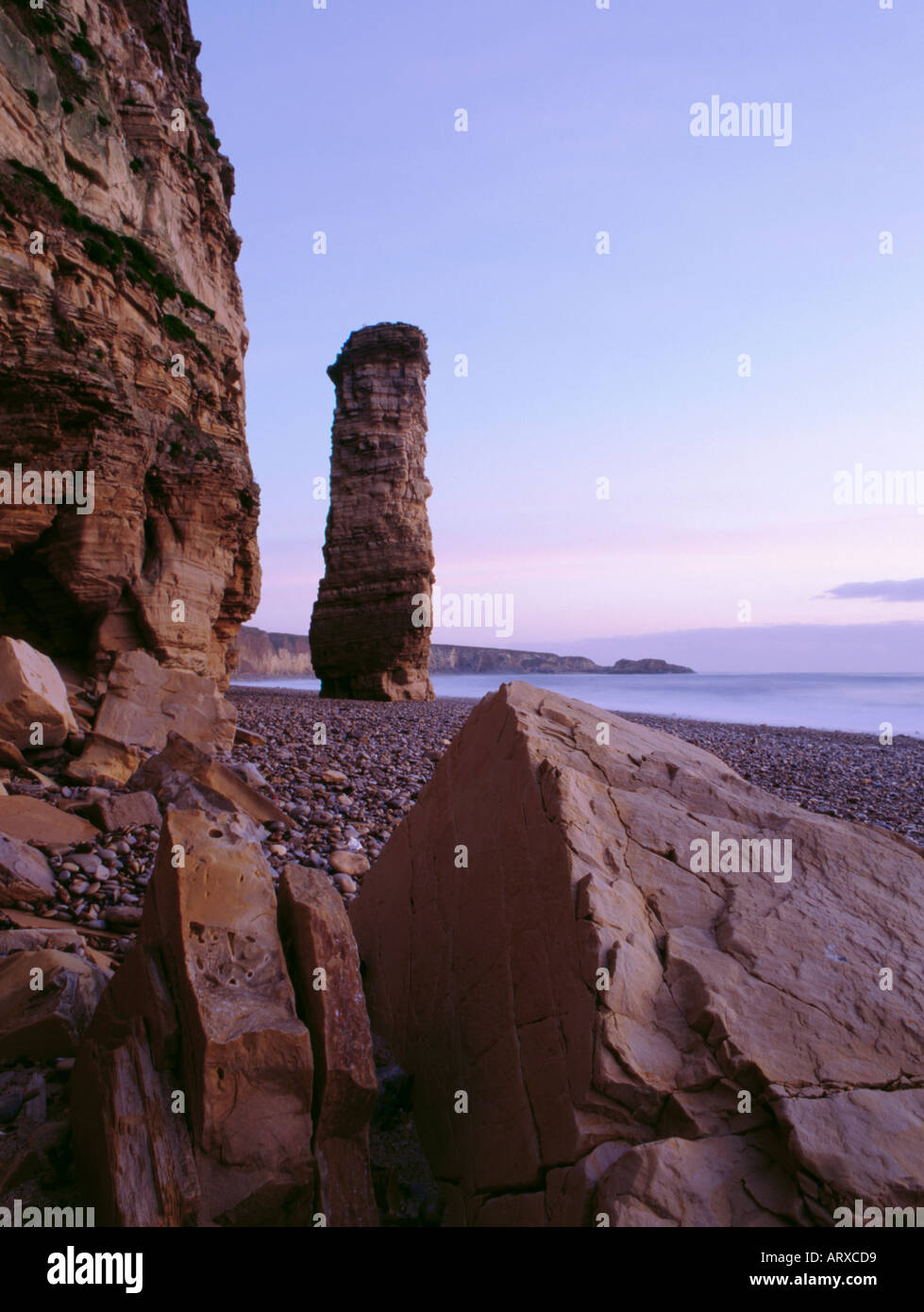 "Lott's Wife"; a sea stack of magnesium limestone, Marsden Bay, near ...