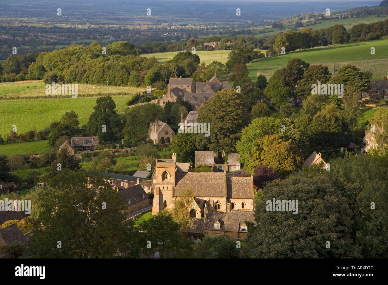 Snowshill Village Church Cotswolds Autumn October Stock Photo - Alamy