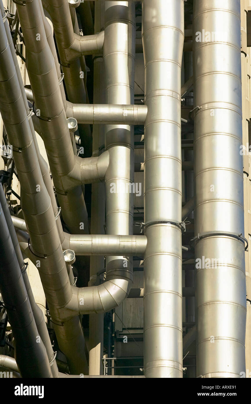 external service pipes Lloyds of London England Stock Photo - Alamy