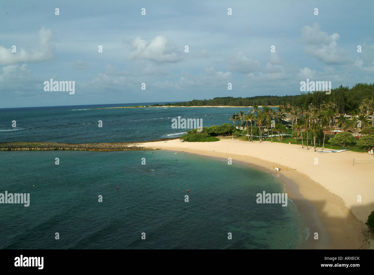 Turtle bay resort beach on Oahu's north shore Stock Photo - Alamy