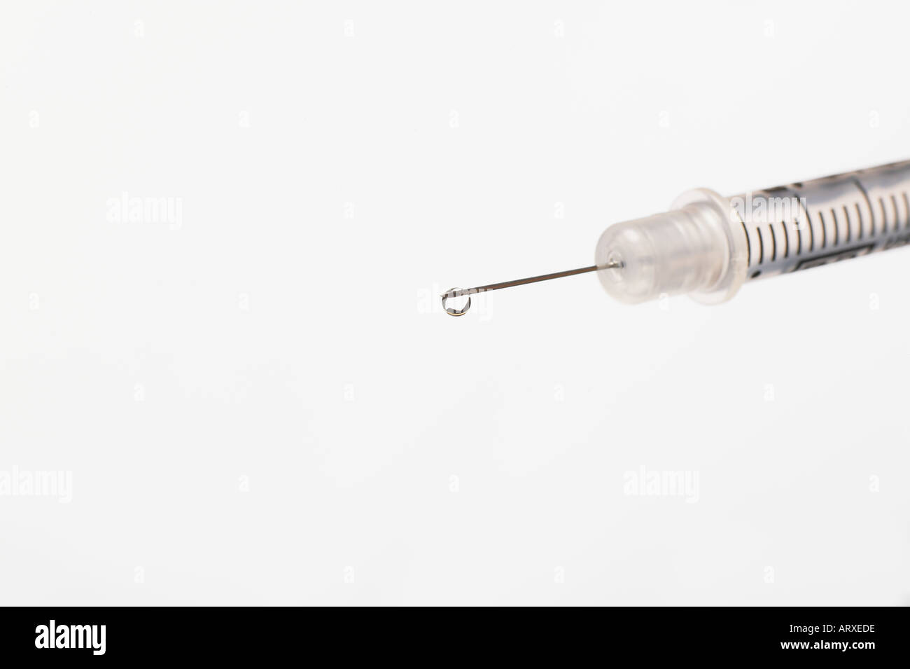 Tip of hypodermic syringe Cut Out Stock Images & Pictures - Alamy