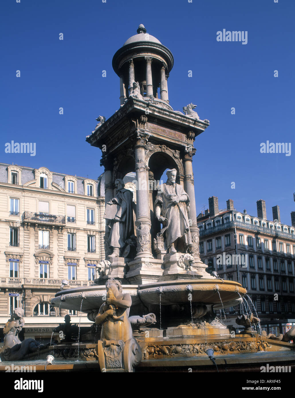 Fountaine de Gaspard Andre Place des Jacobins Lyon Rhone Rhone Alpes ...