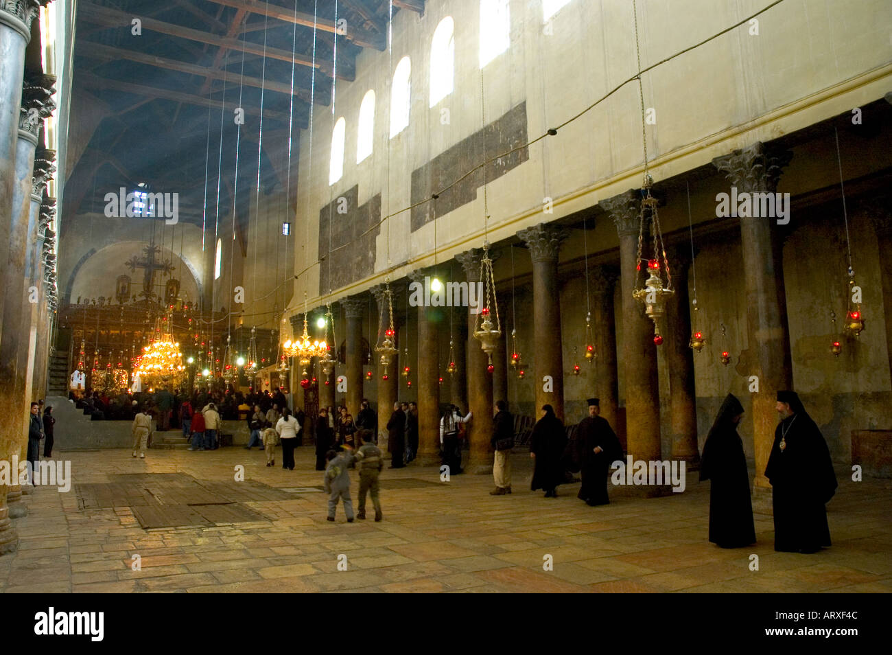 Church nativity interior view bethlehem hi-res stock photography and ...