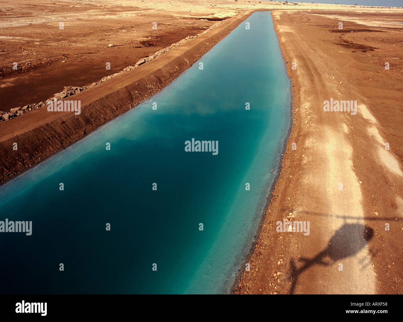 Israel dead Sea artificial canal from Southern tip of the sea to the ...