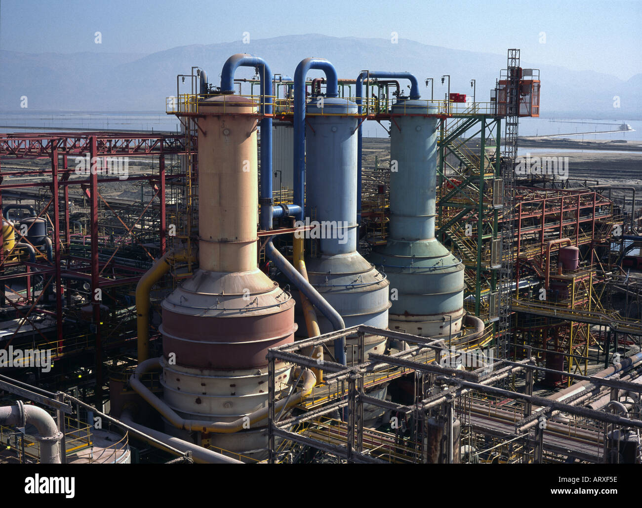 Israel Dead Sea area Dead Sea Works Potash plant in Sodom industrial ...