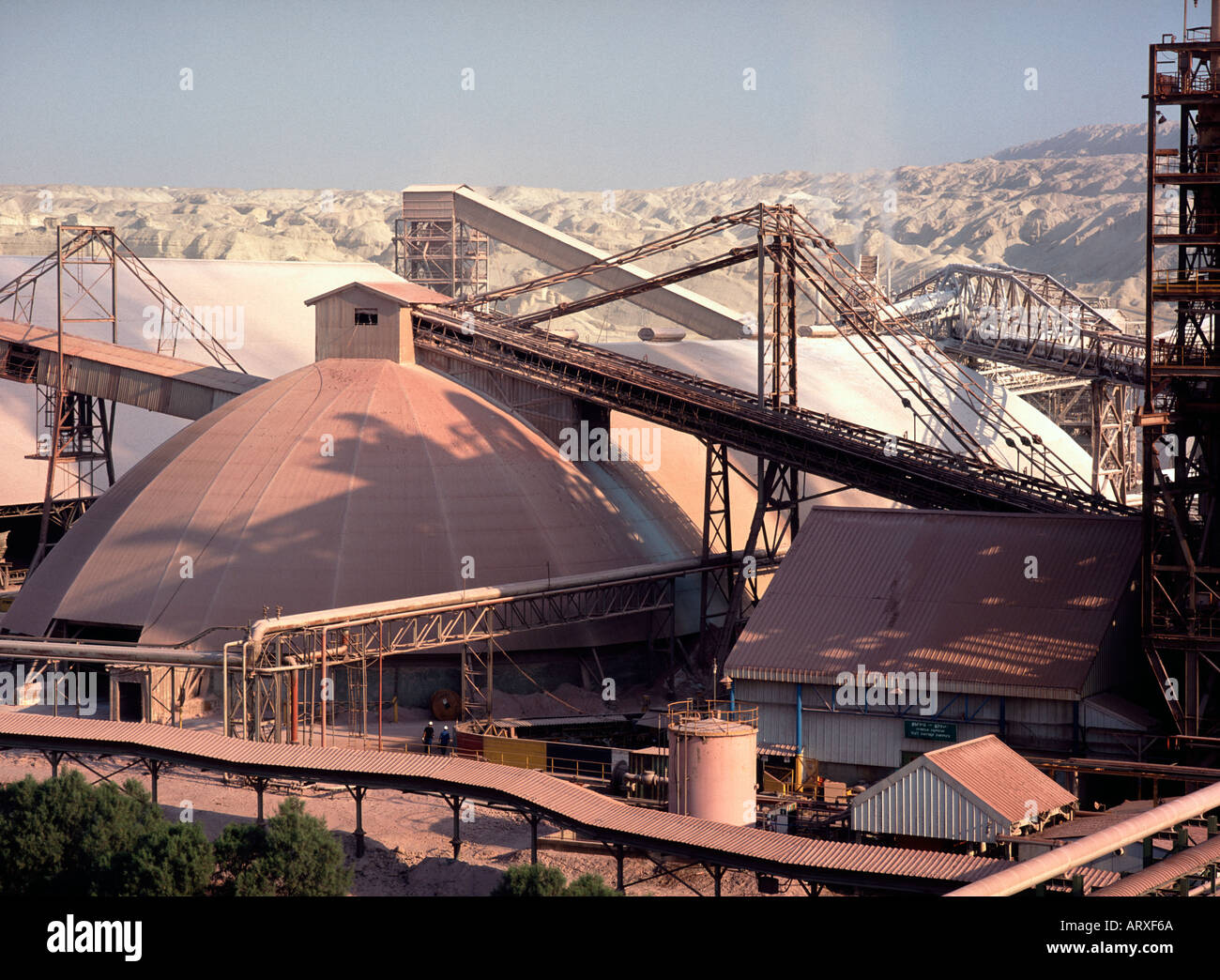 Israel Dead Sea area Dead Sea Works Sodom potash plant red potash ...