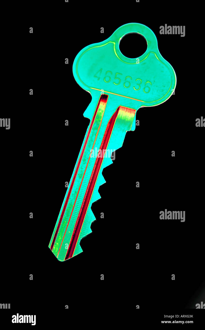 Single house key Stock Photo - Alamy