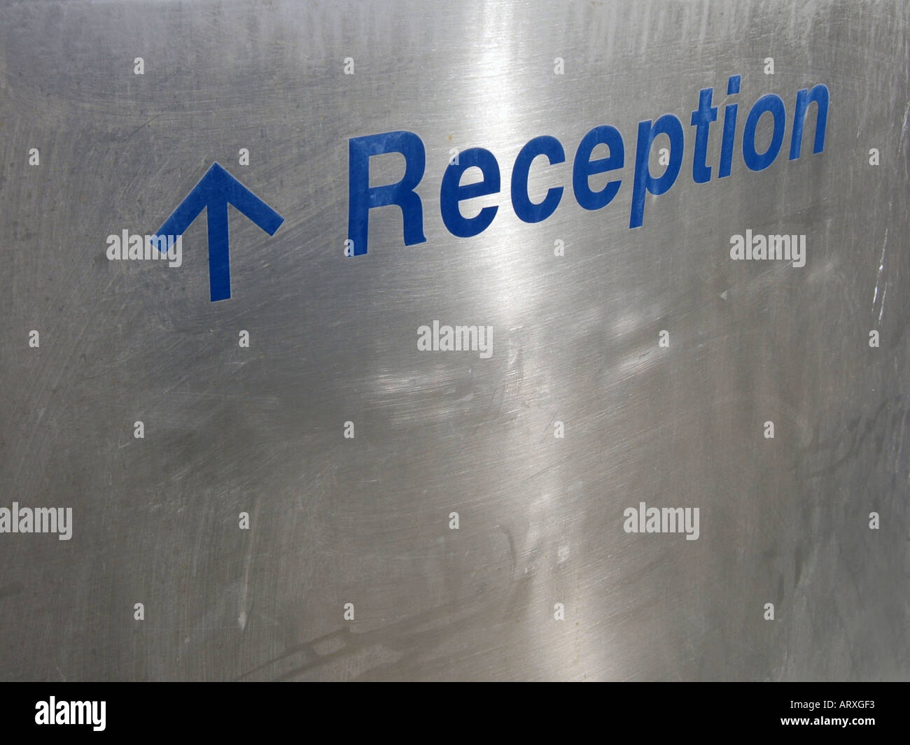 office reception sign Stock Photo - Alamy