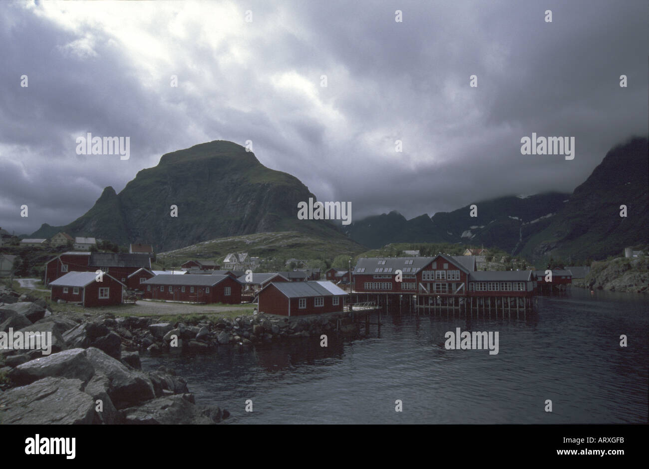 The fishing village of Å i Lofoten Norway Stock Photo - Alamy