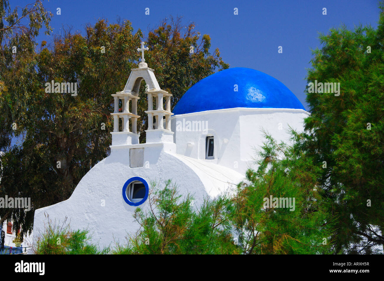 Churches and chapels in Hora or Mykonos town on the Greek Island of ...