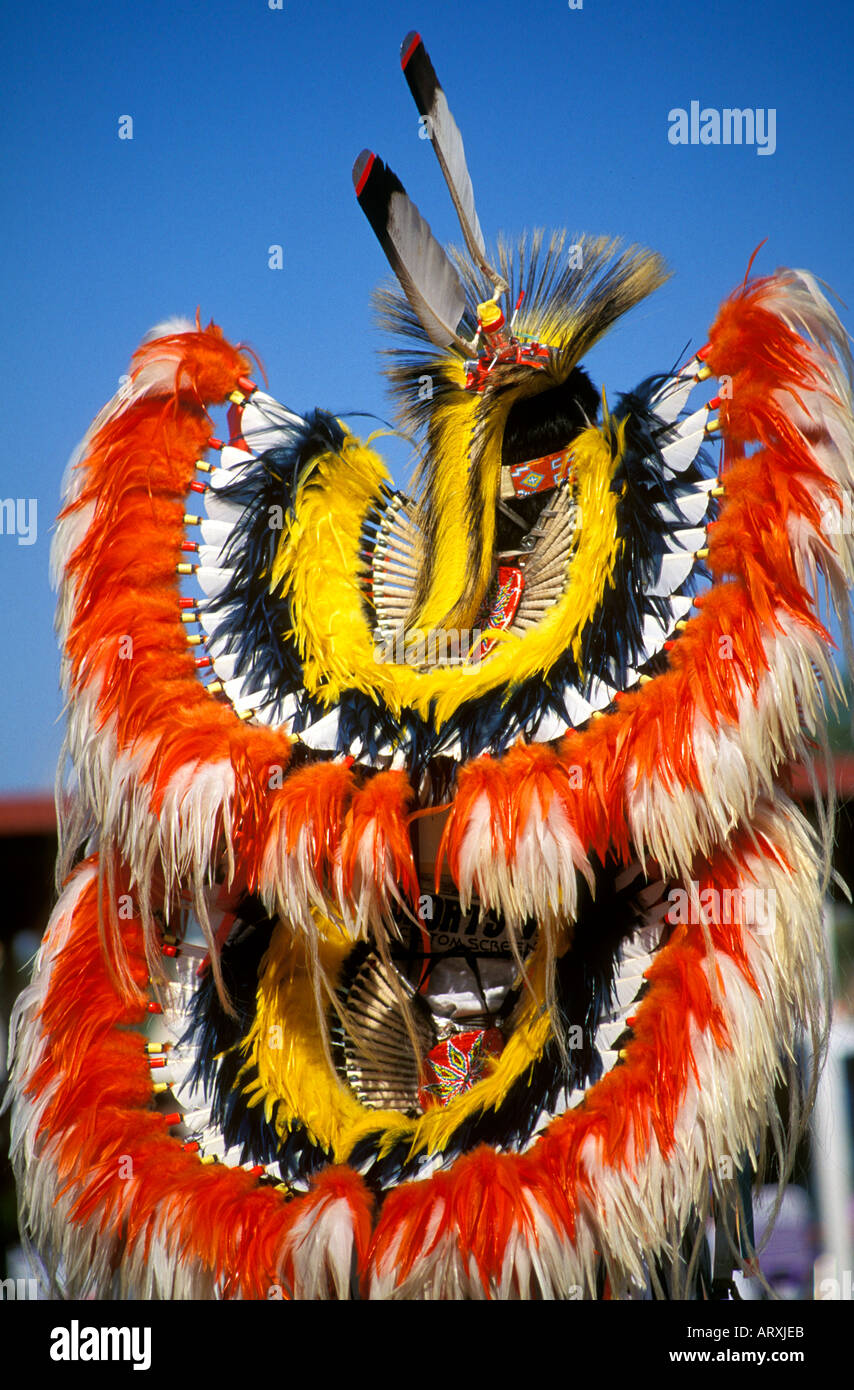 American Indian Native American fancy dancer at Crow Fair Powwow Crow ...