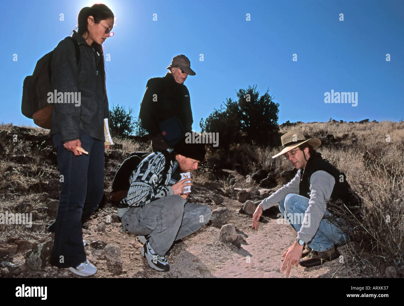 Animal Tracking Class in Arizona outside Stock Photo - Alamy