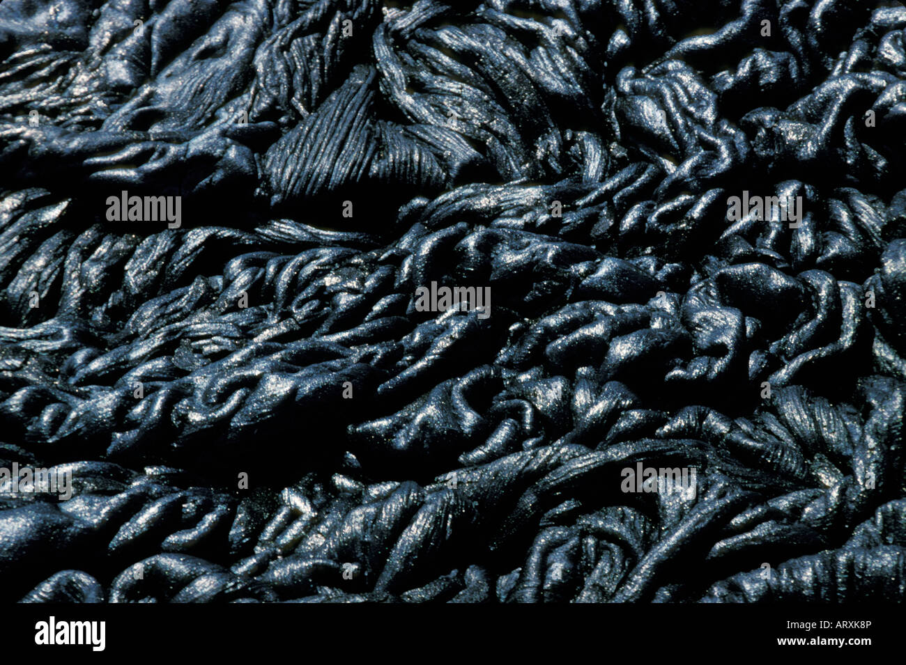 Pahoehoe lava: hardened lava formation: Hawaii Volcanoes National Park ...