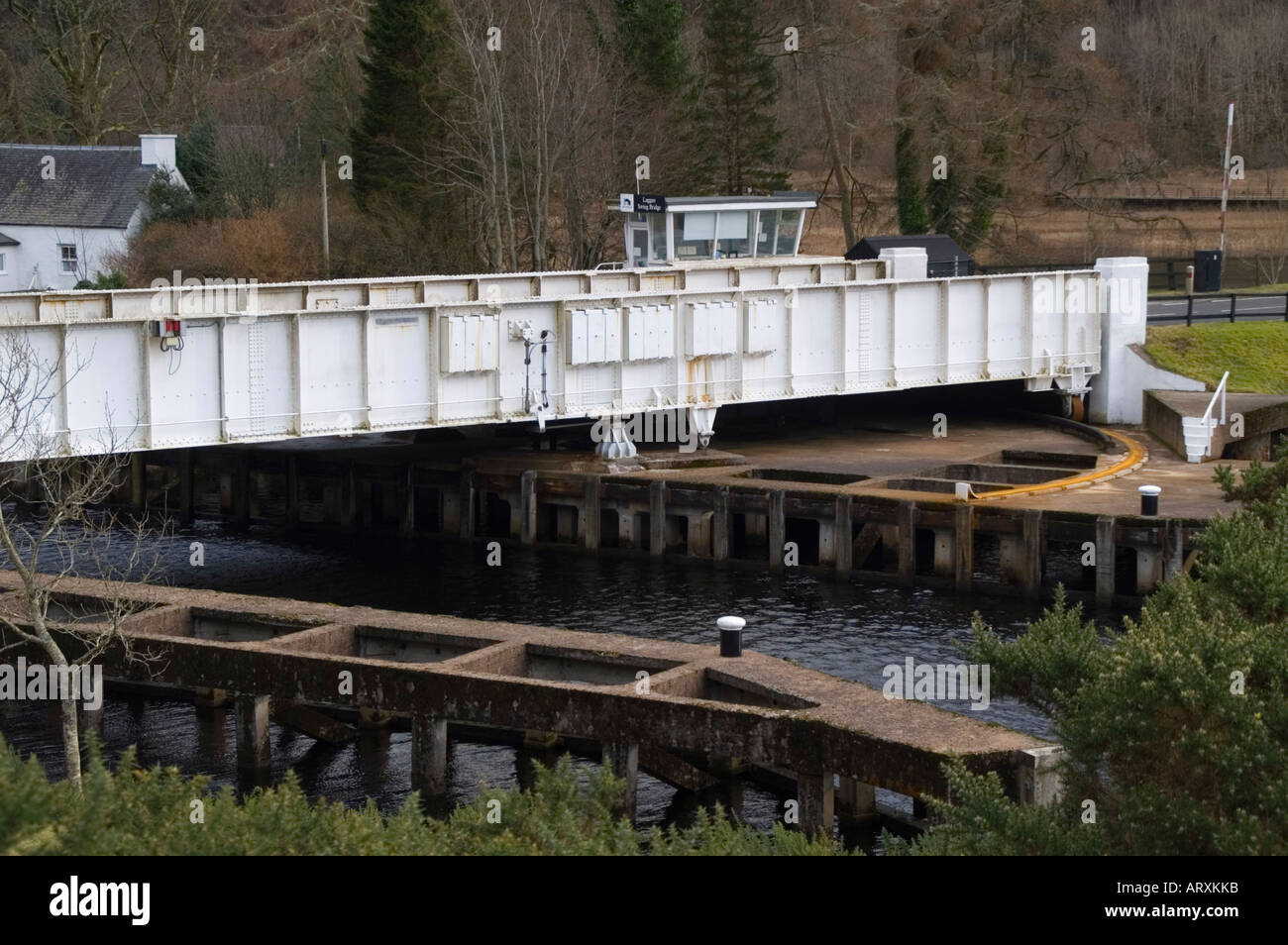 Laggan Swing Bridge on the Caledonian Canal Scotland Stock Photo - Alamy