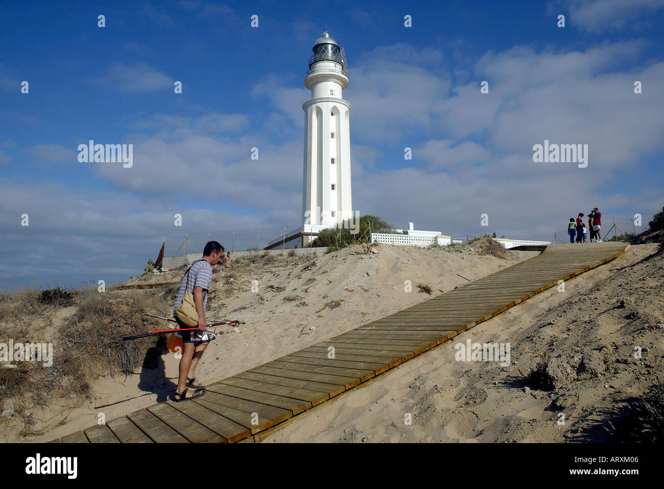 TRAFALGAR LIGHTHOUSE IN CAÑOS DE MECA PROVINCE OF CADIZ ANDALUCIA SOUTH ...