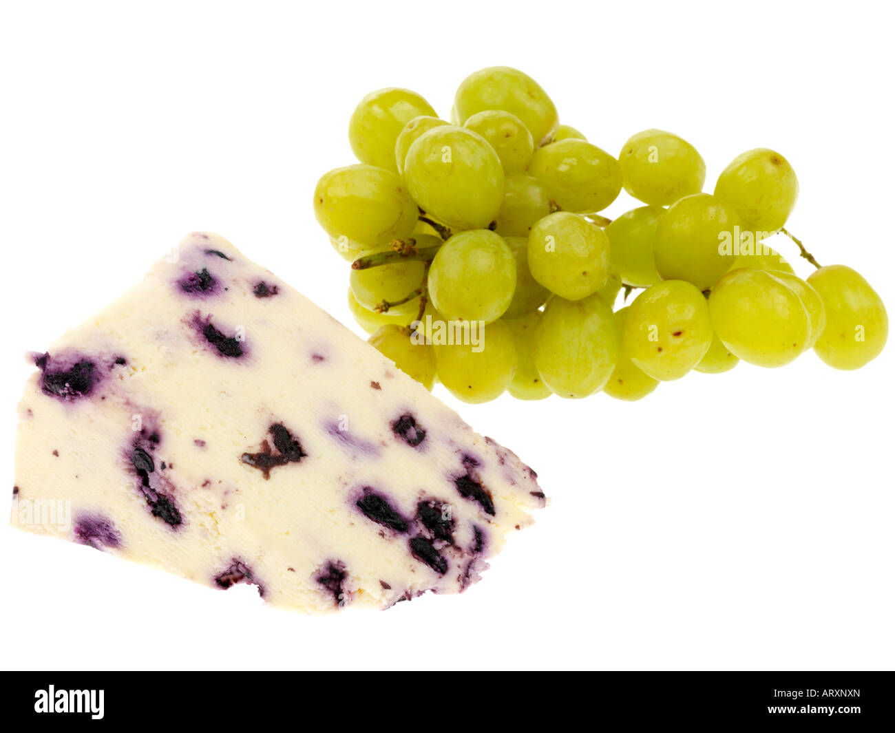 Blueberry White Stilton with Green Grapes Stock Photo - Alamy