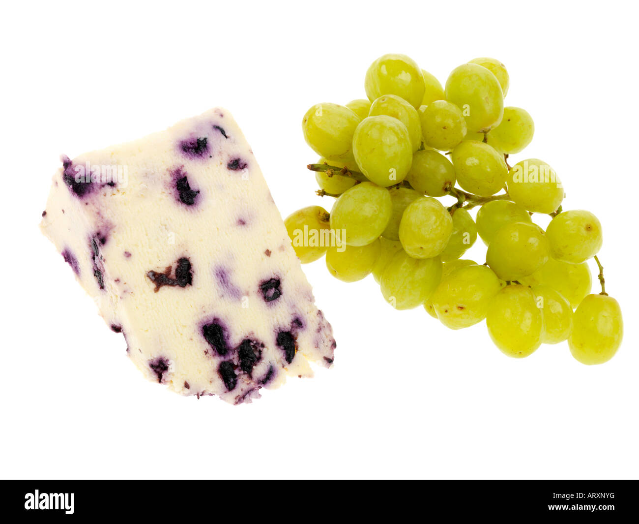 Blueberry White Stilton with Green Grapes Stock Photo - Alamy
