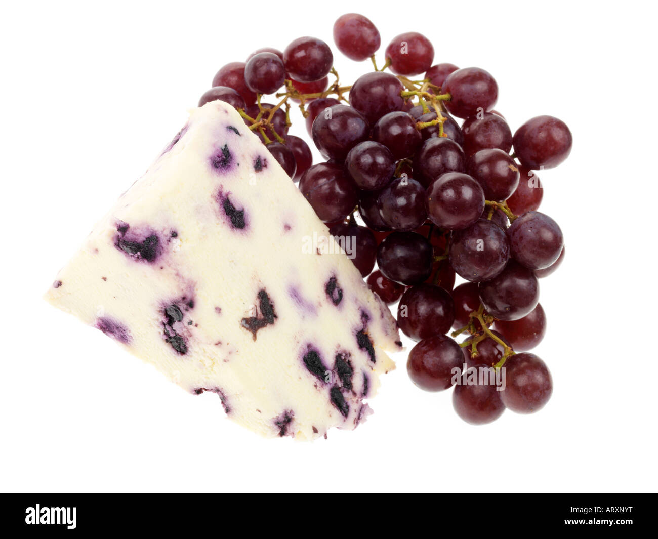 Blueberry White Stilton with Green Grapes Stock Photo - Alamy