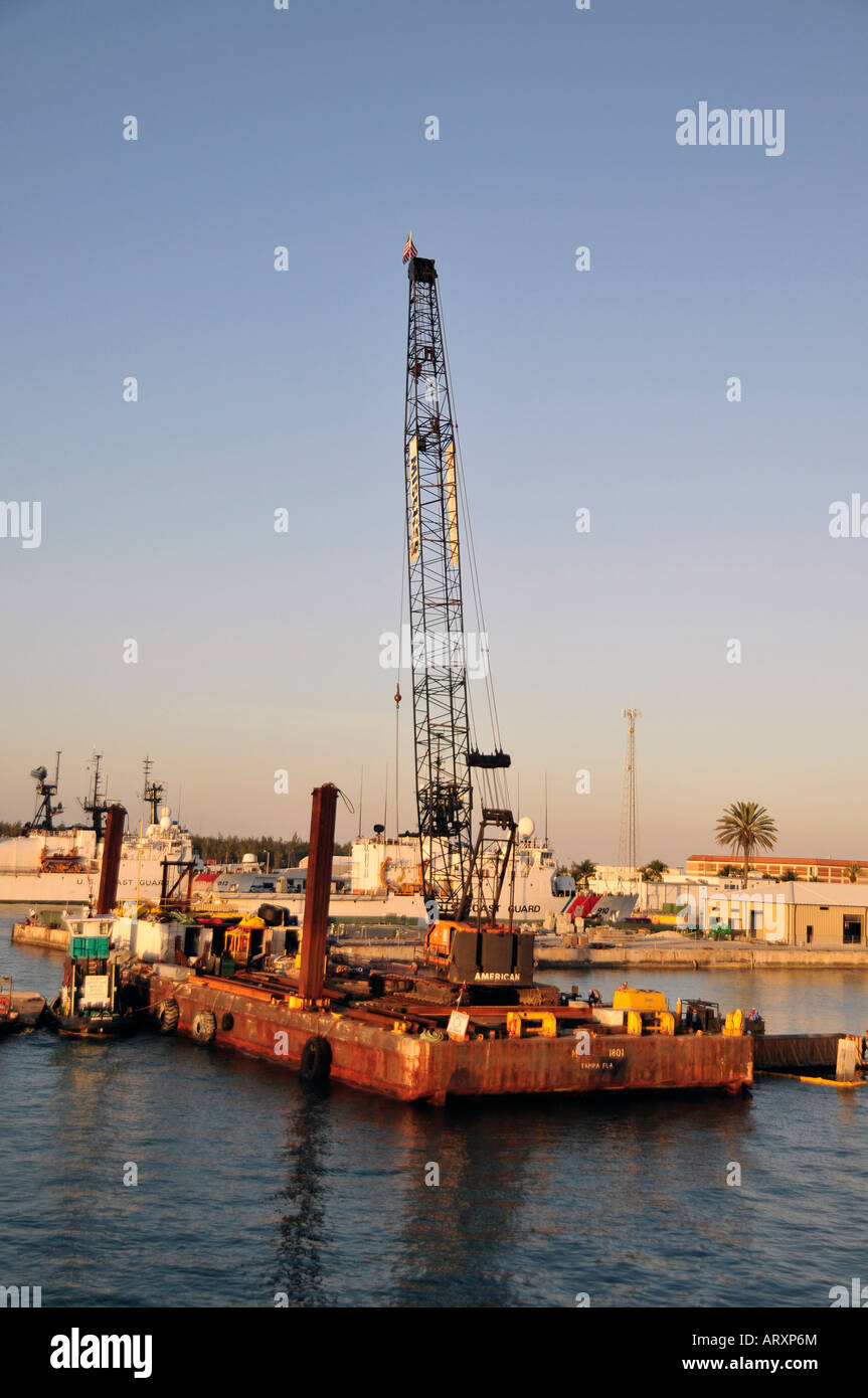 Key West Florida floating construction platform Gulf of Mexico FL US ...