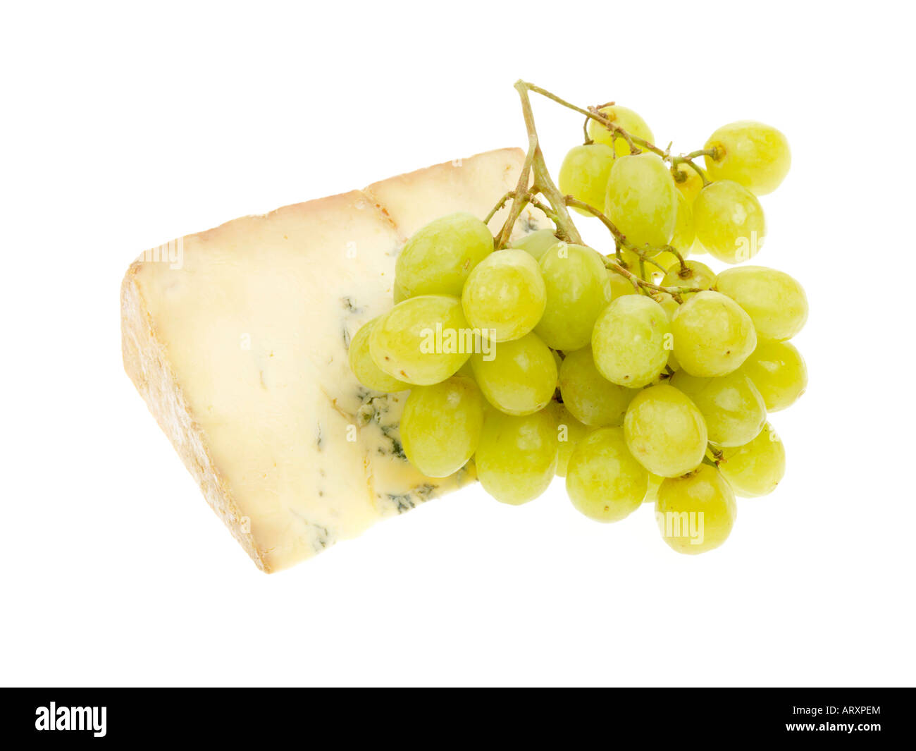 Blue Stilton with Green Grapes Stock Photo - Alamy