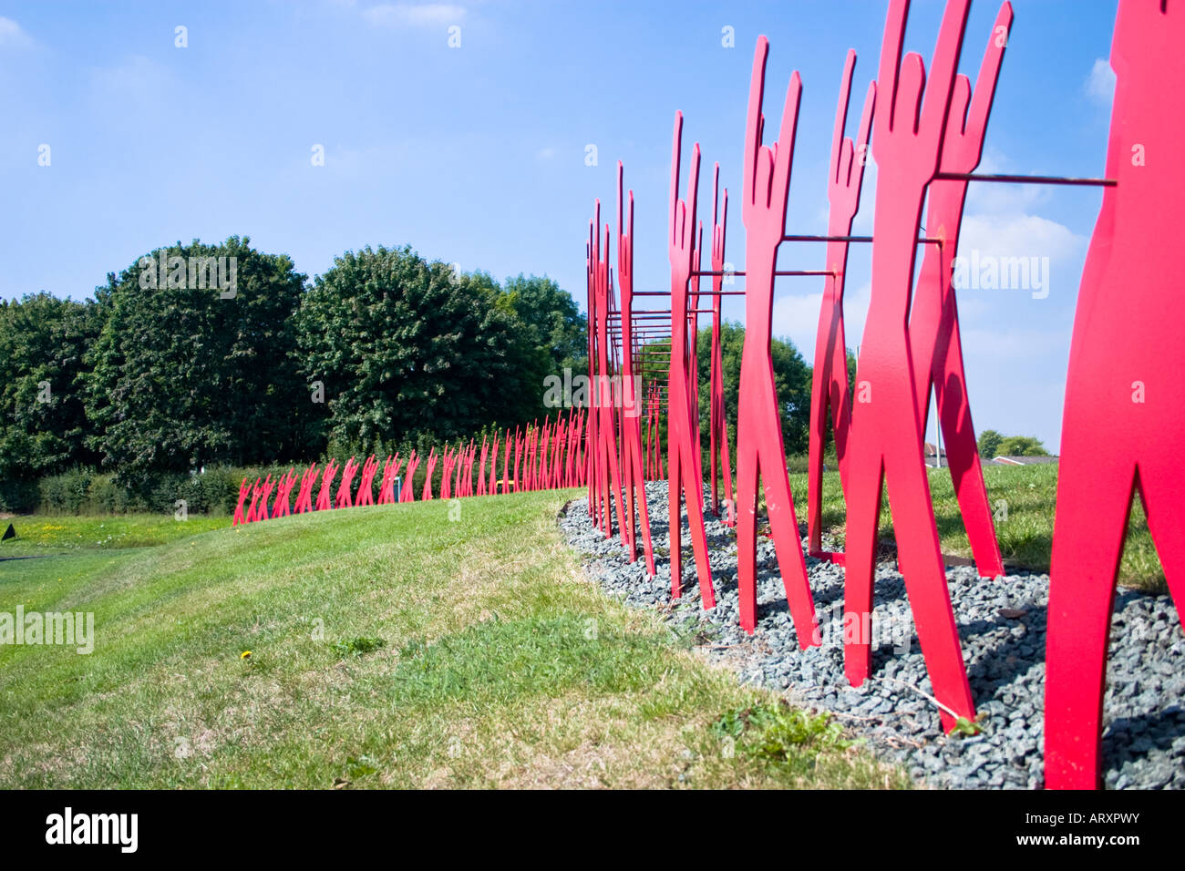 Red men on Chineham roundabout in Basingstoke Hampshire Stock Photo - Alamy