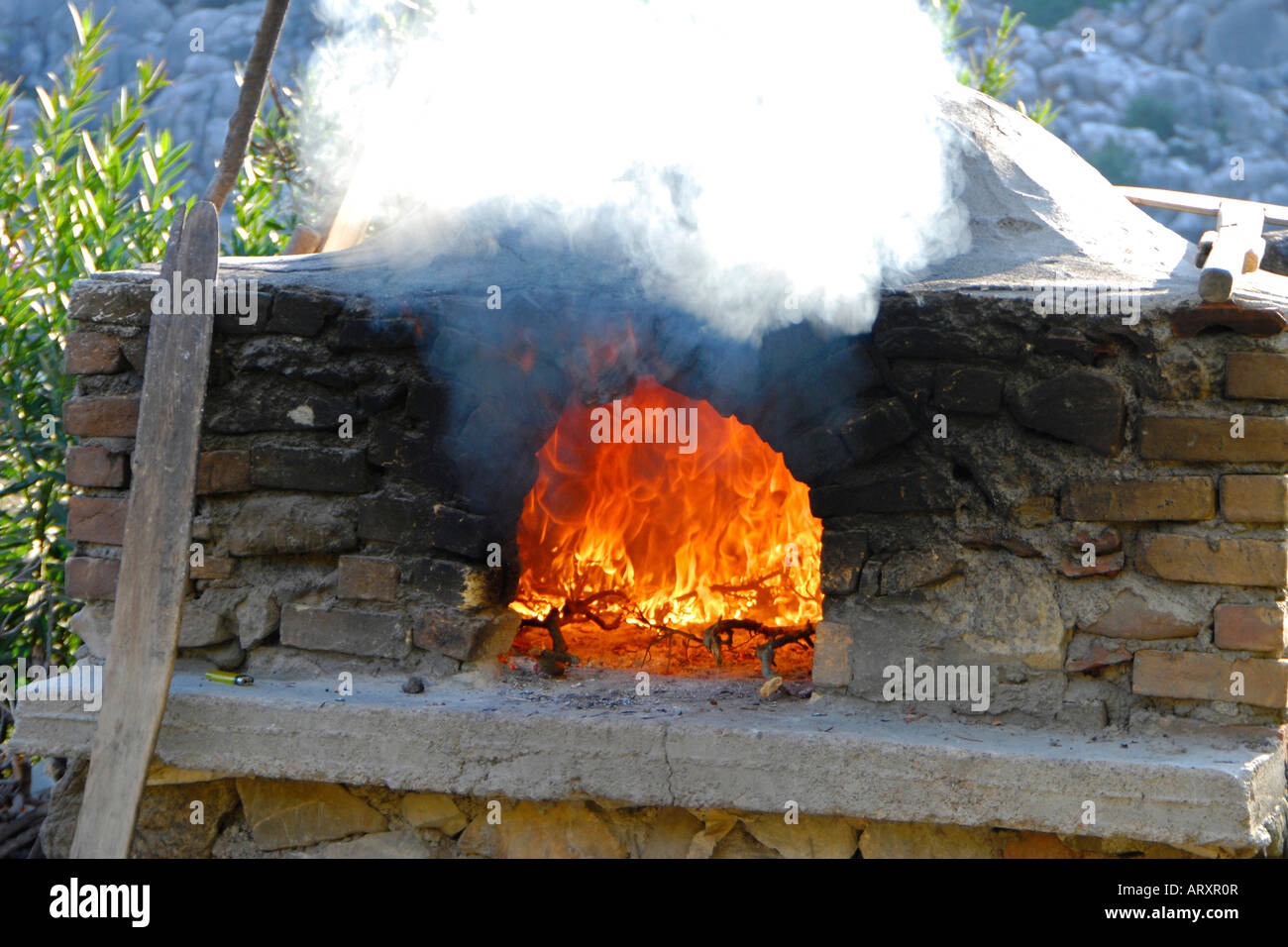 Traditional wood-fired oven for baking bread, Datca Peninsula, Turkey ...
