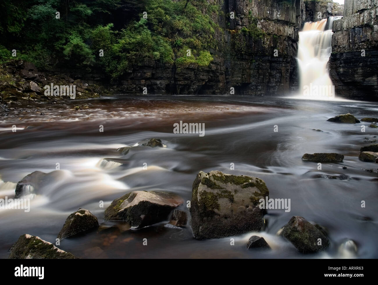 High Force Waterfalls Yorkshire Stock Photo - Alamy