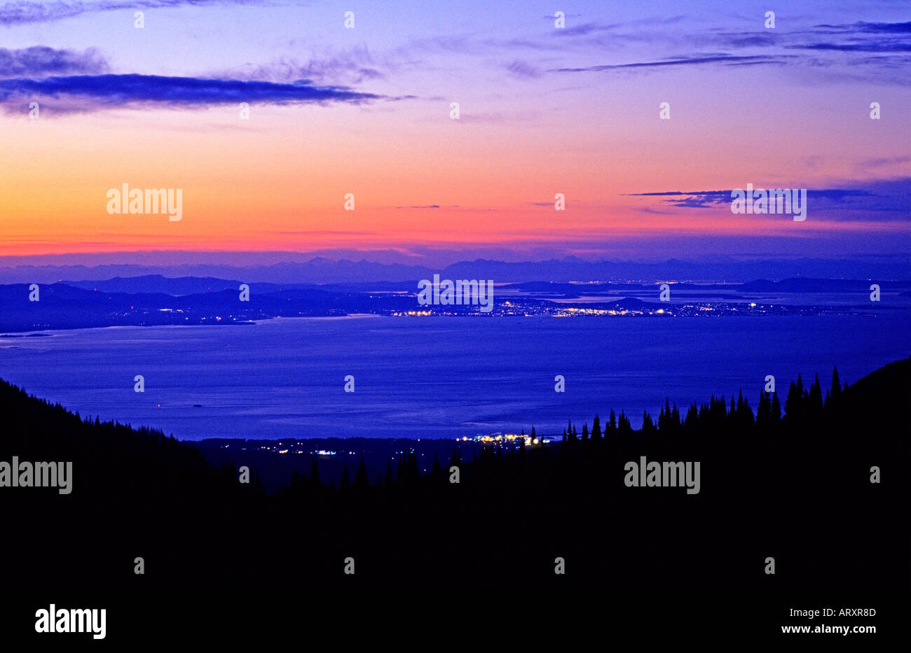 Victoria and Port Angeles from Hurricane Ridge, Olympic National Park ...