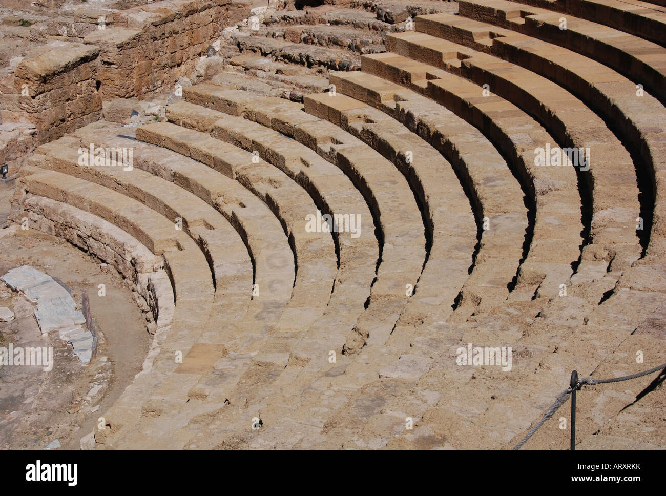 Malaga roman amphitheatre, Andalusia, Spain Stock Photo - Alamy