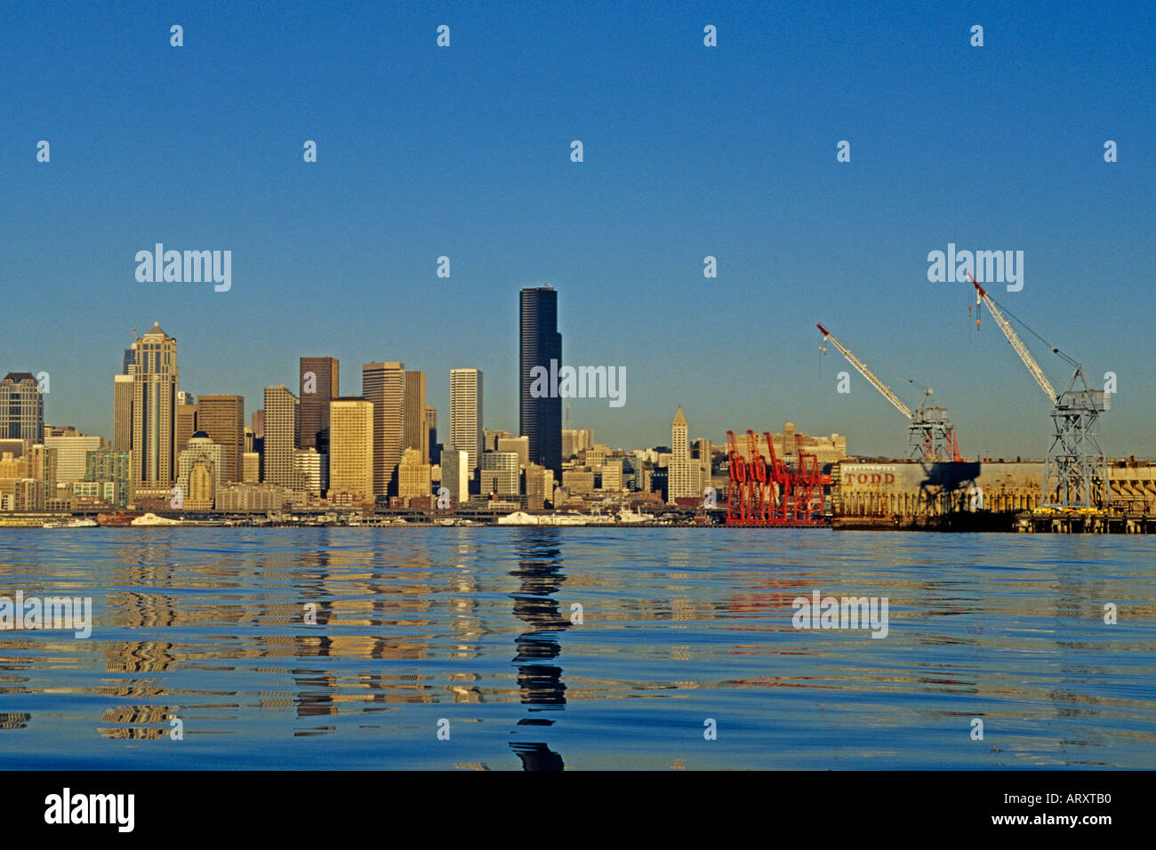 Seattle and the Port of Seattle Stock Photo - Alamy